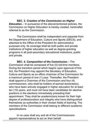 Republic act 7722 | PDF