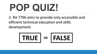 Republic act 7796 PPT | PPTX