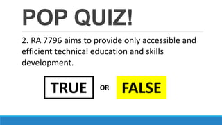 Republic act 7796 PPT | PPTX