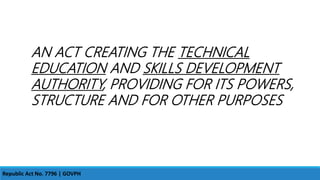 Republic act 7796 PPT | PPTX