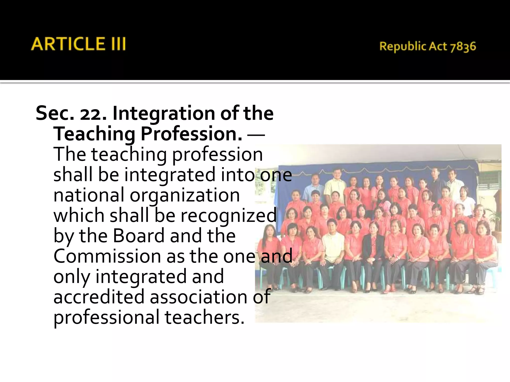 Republic act 7836 | PPTX