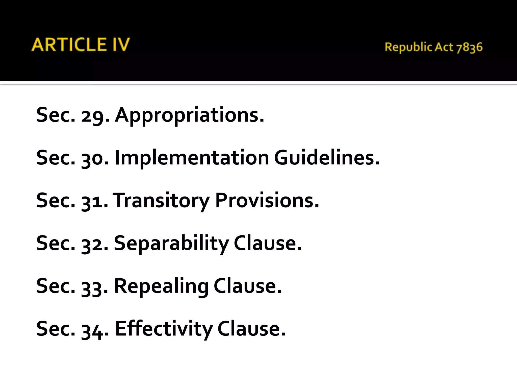 Republic act 7836 | PPTX