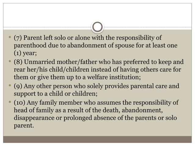 Republic Act 8972- SOLO PARENT WELFARE ACT OF 2000.pptx | Government ...