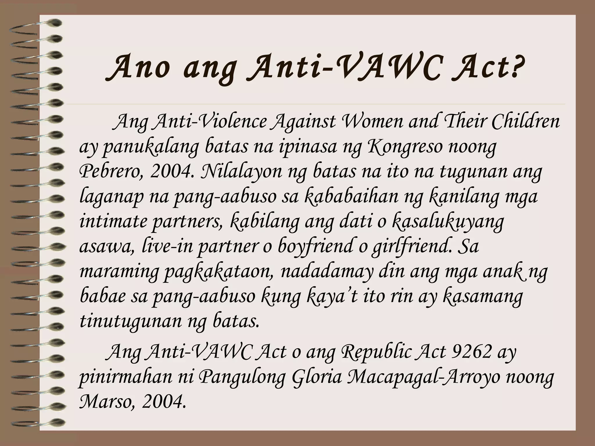 Republic act 9262 anti vawc act | PPT | Debated Sensitive Social Issues | Sensitive Topics
