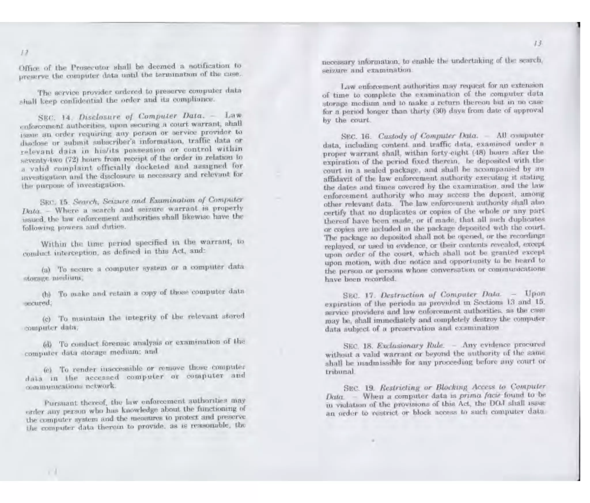 Philippines Republic act no. 10175 | PDF