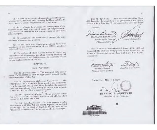 Philippines Republic act no. 10175 | PDF