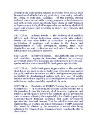 Republic act no. 7796 | PDF