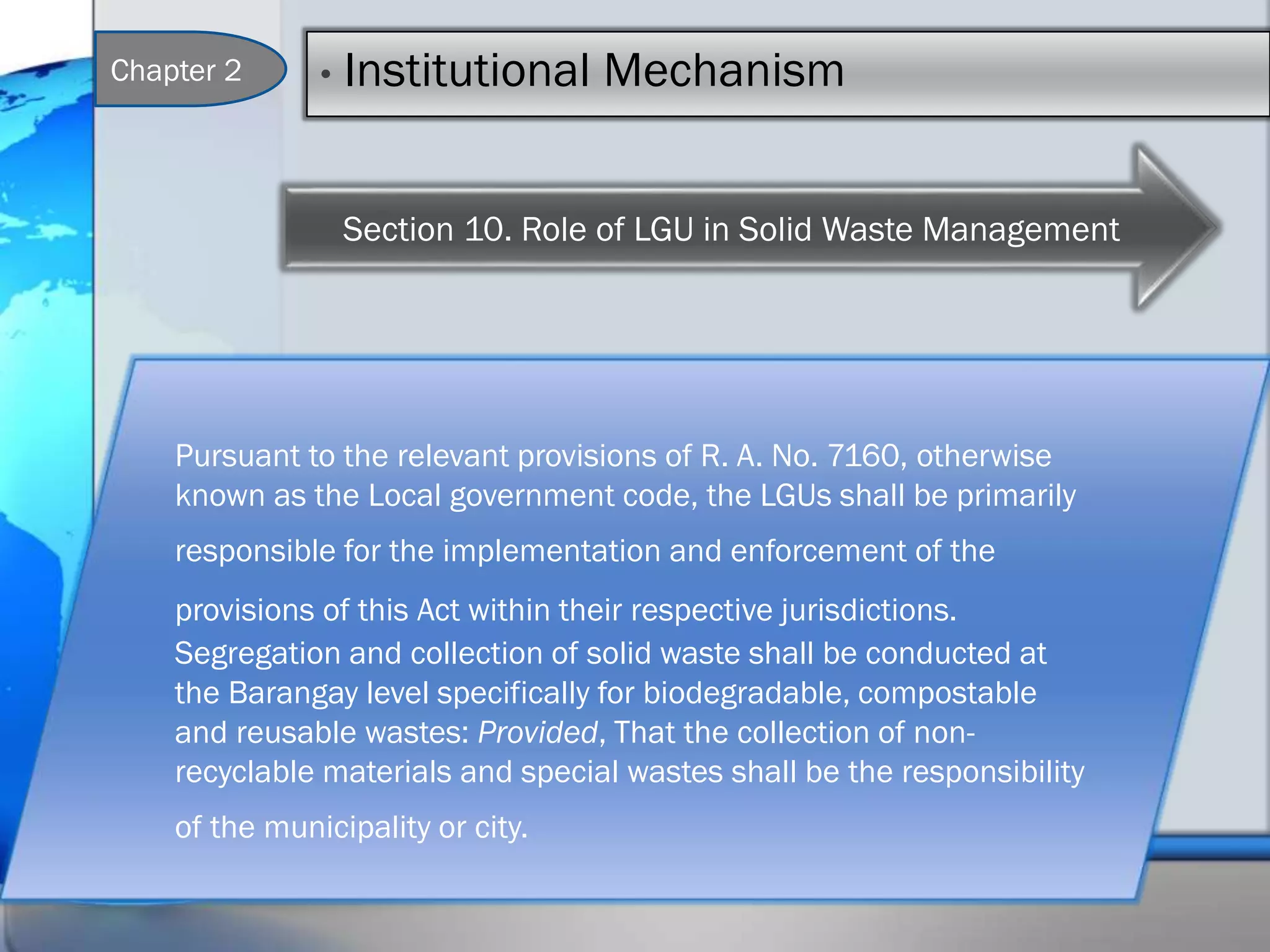 Republic act no. 9003(Ecological Solid Waste Management act of 2000) | PPTX