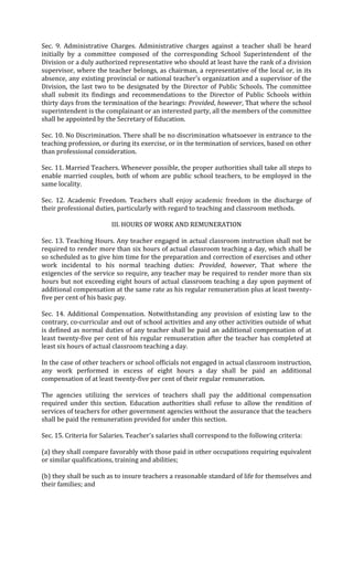 Republic act no. 4670 magna carta for public school teachers | DOCX