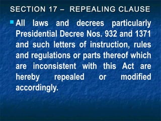 Republic act no. 6728 | PPT