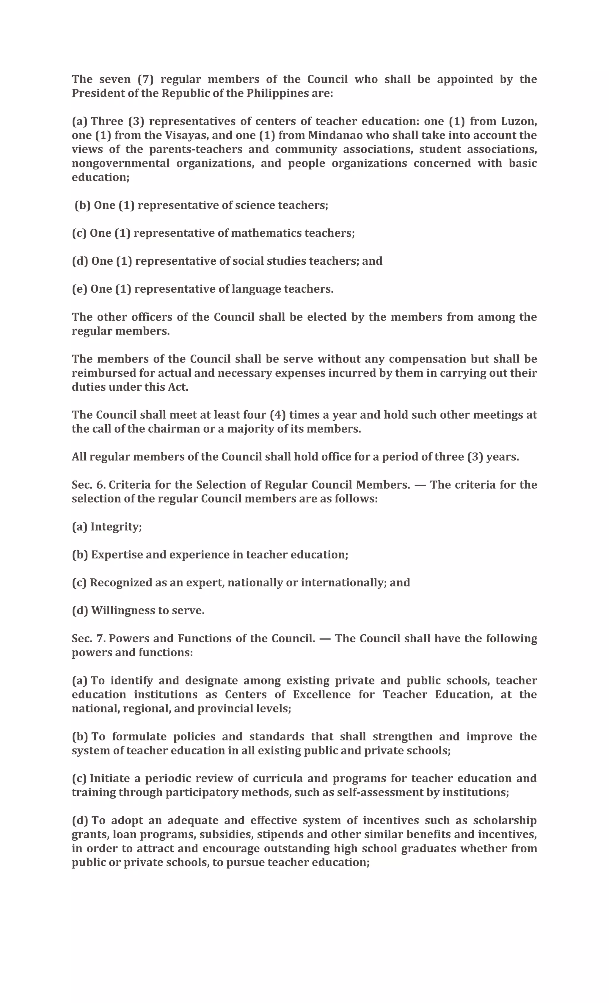 Republic act no. 7784 teacher education | DOCX