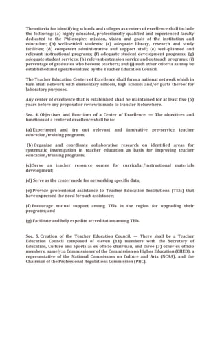 Republic act no. 7784 teacher education | DOCX