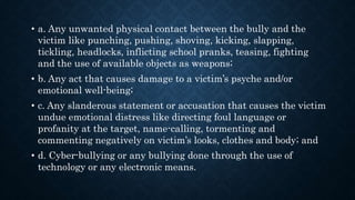 Republic act no 10627 padonan, rodena e. | PPTX