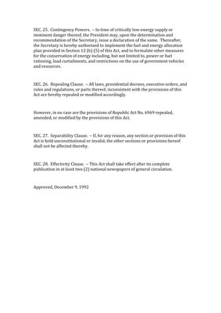 Republic act no 7638 | PDF