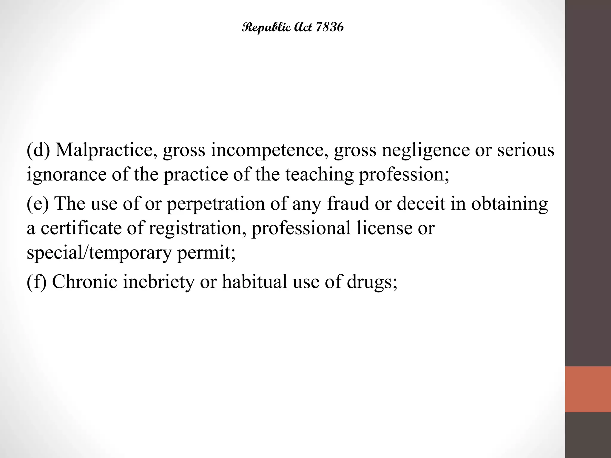 Republic Act No. 7836 | PPTX