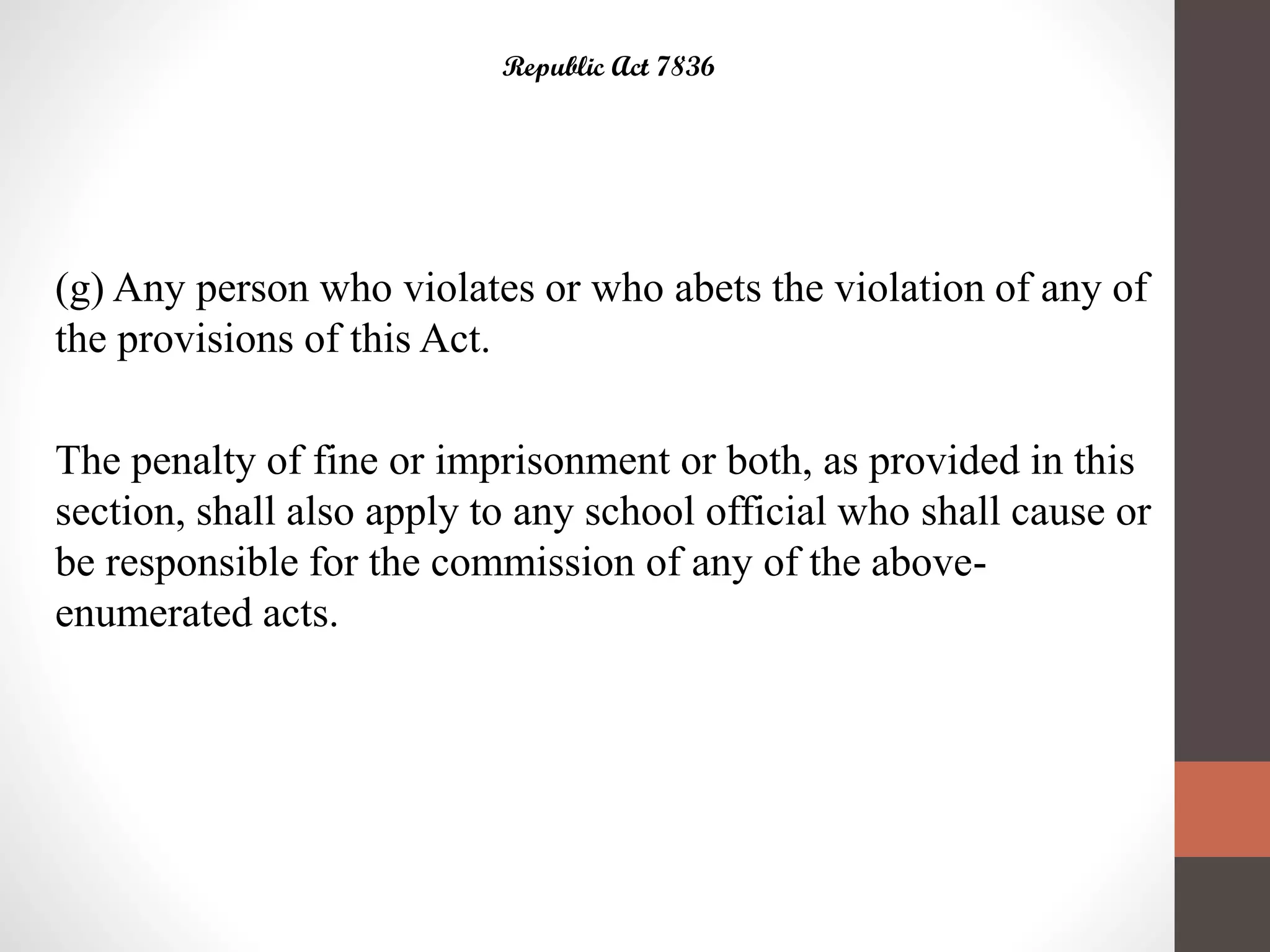 Republic Act No. 7836 | PPTX