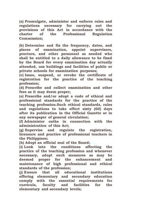 Republic act no 7836 | DOCX