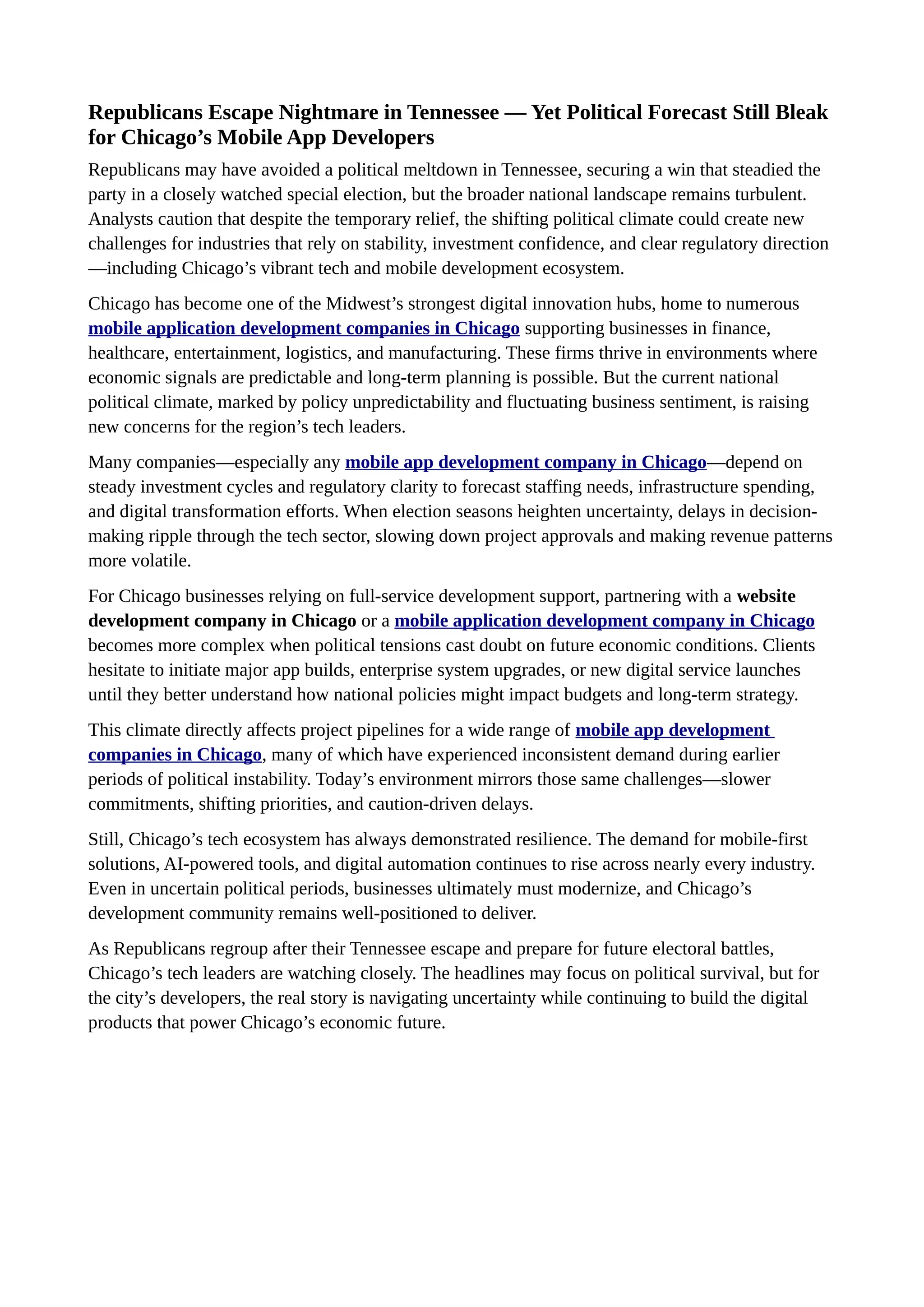 Republicans Escape Nightmare in Tennessee — Yet Political Forecast ...