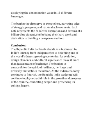 Republic india banknotes | PDF