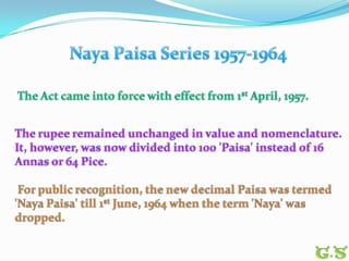 Republic india coinage | PPTX | Currencies | Economy