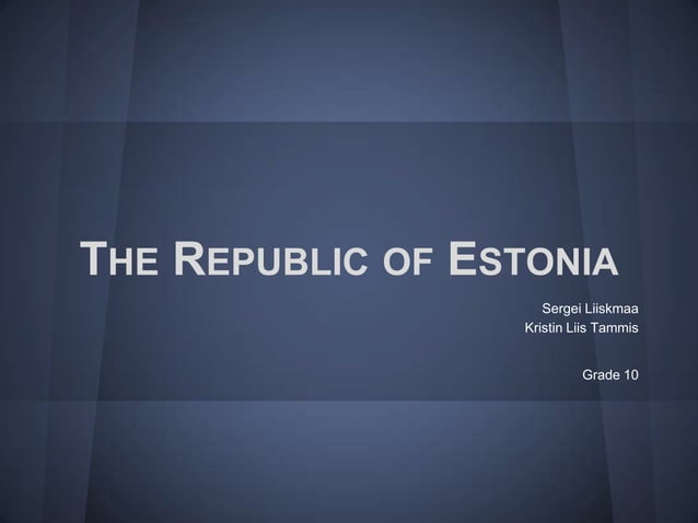 Republic of Estonia | PPTX