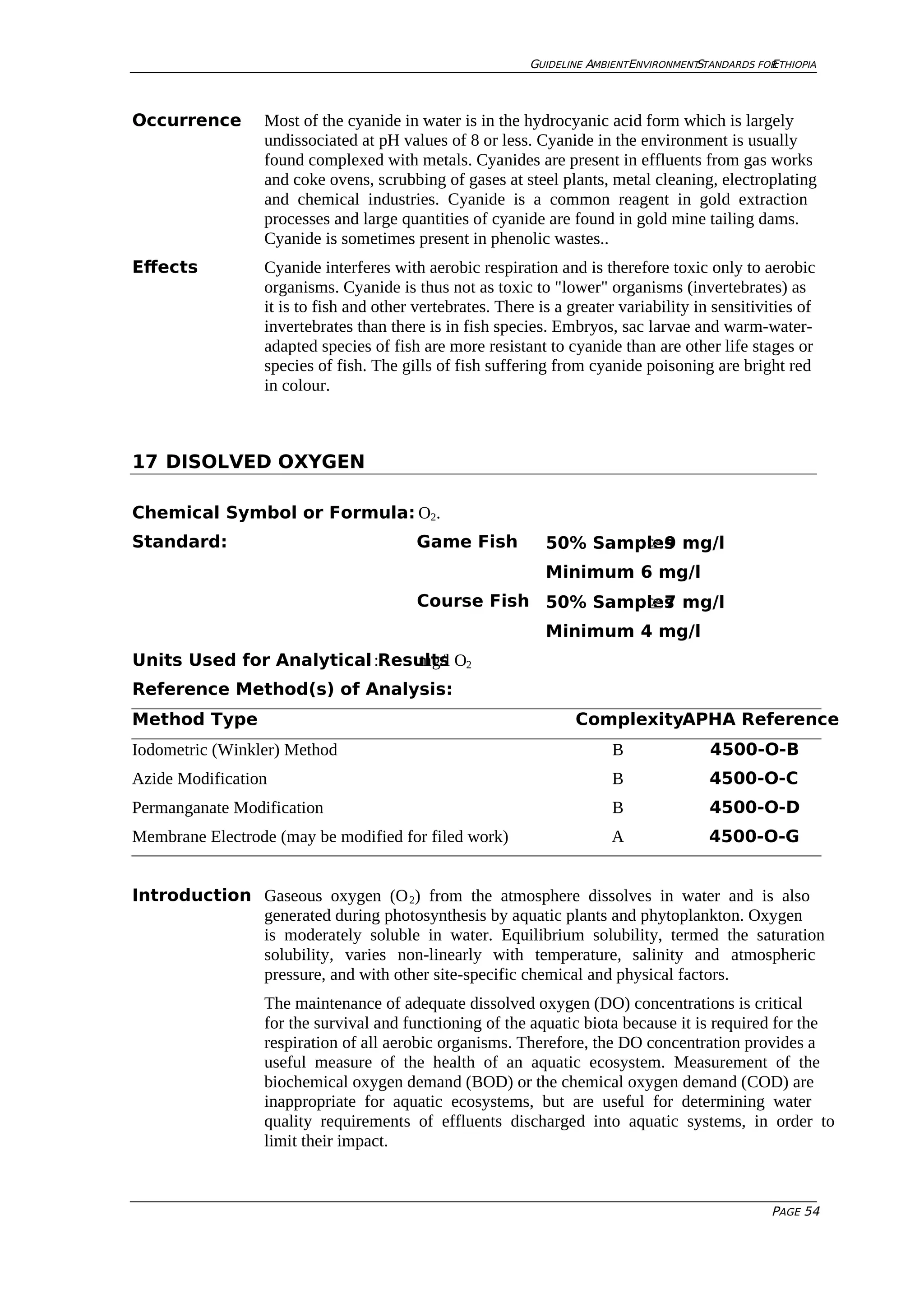 Republic of Ethiopia EPA (2003) Ambient Environment Standards for ...