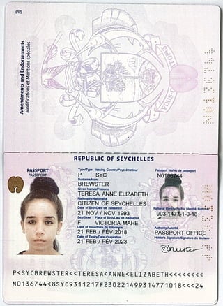 Republic of Seychelles Passports | PDF