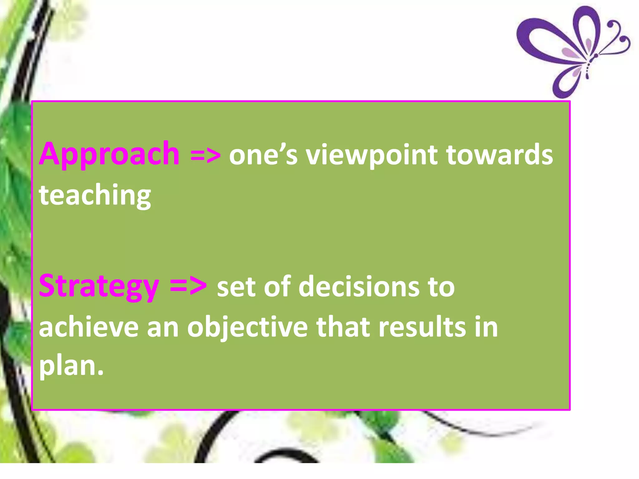 Module 4: Teaching Methodologies Lesson 1: Classification of a Teaching ...