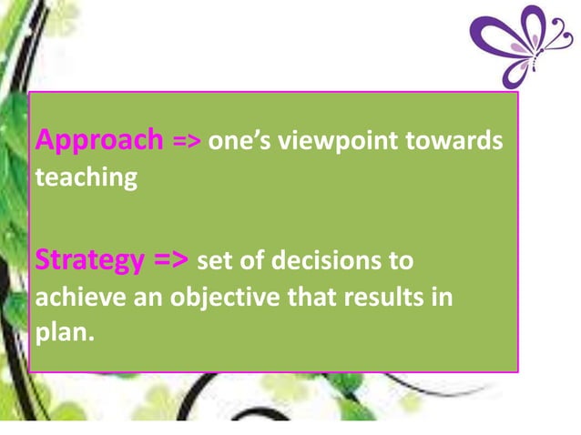 Module 4: Teaching Methodologies Lesson 1: Classification of a Teaching ...