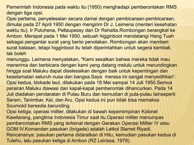 Republik maluku selatan smanike | PPT