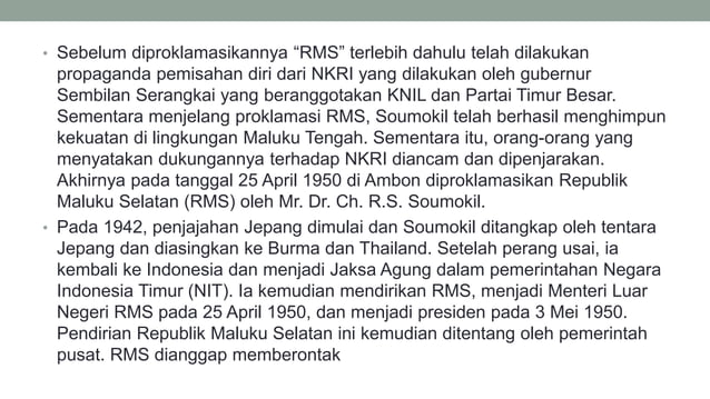 Republik maluku selatan (rms) | PPTX