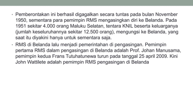 Republik maluku selatan (rms) | PPTX