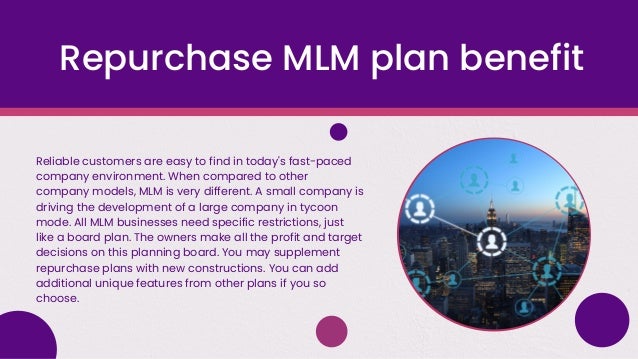 Repurchase MLM plan using in the network marketing | PPT
