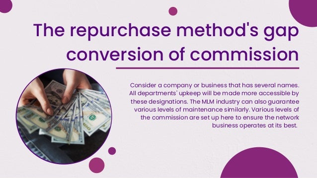 Repurchase MLM plan using in the network marketing | PPT