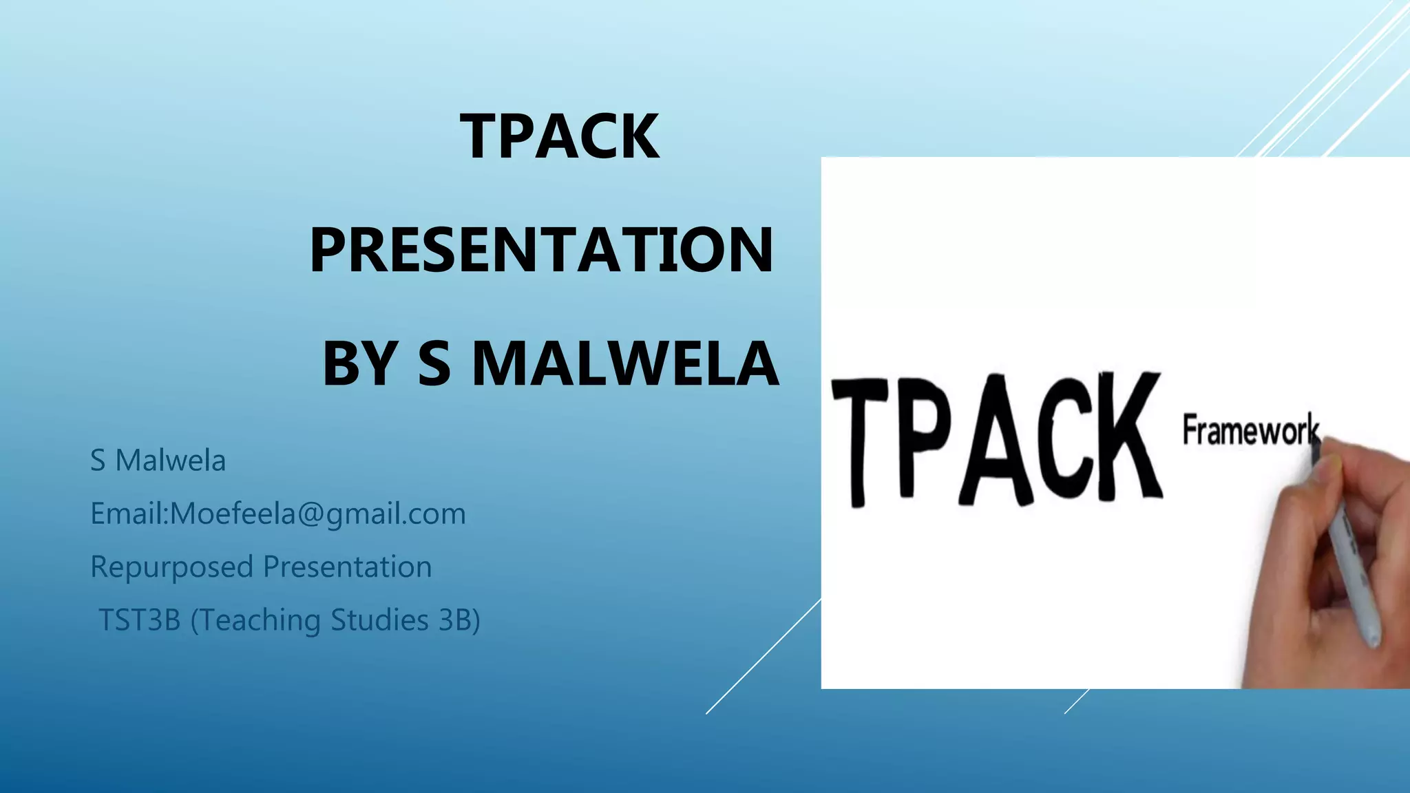 Repurposed presentation.TPACK. | PPT