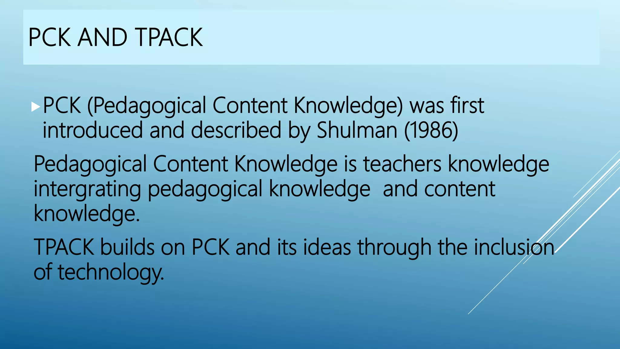 Repurposed presentation.TPACK. | PPT