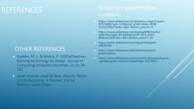 Repurposed presentation.TPACK. | PPT