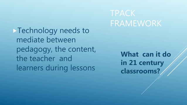 Repurposed presentation.TPACK. | PPT