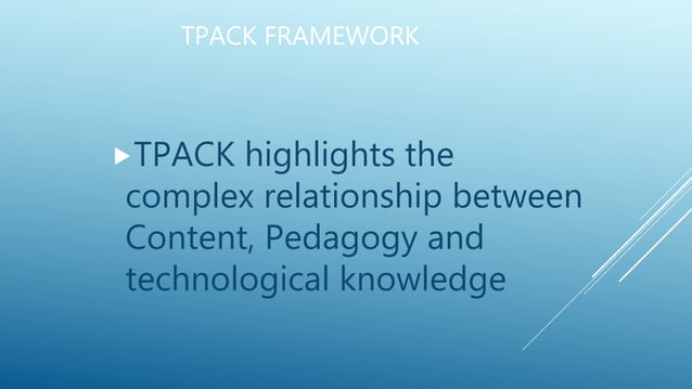 Repurposed presentation.TPACK. | PPT