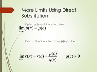 evaluating limits | PPTX