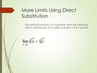 evaluating limits | PPTX