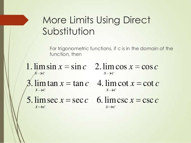 Evaluating Limits