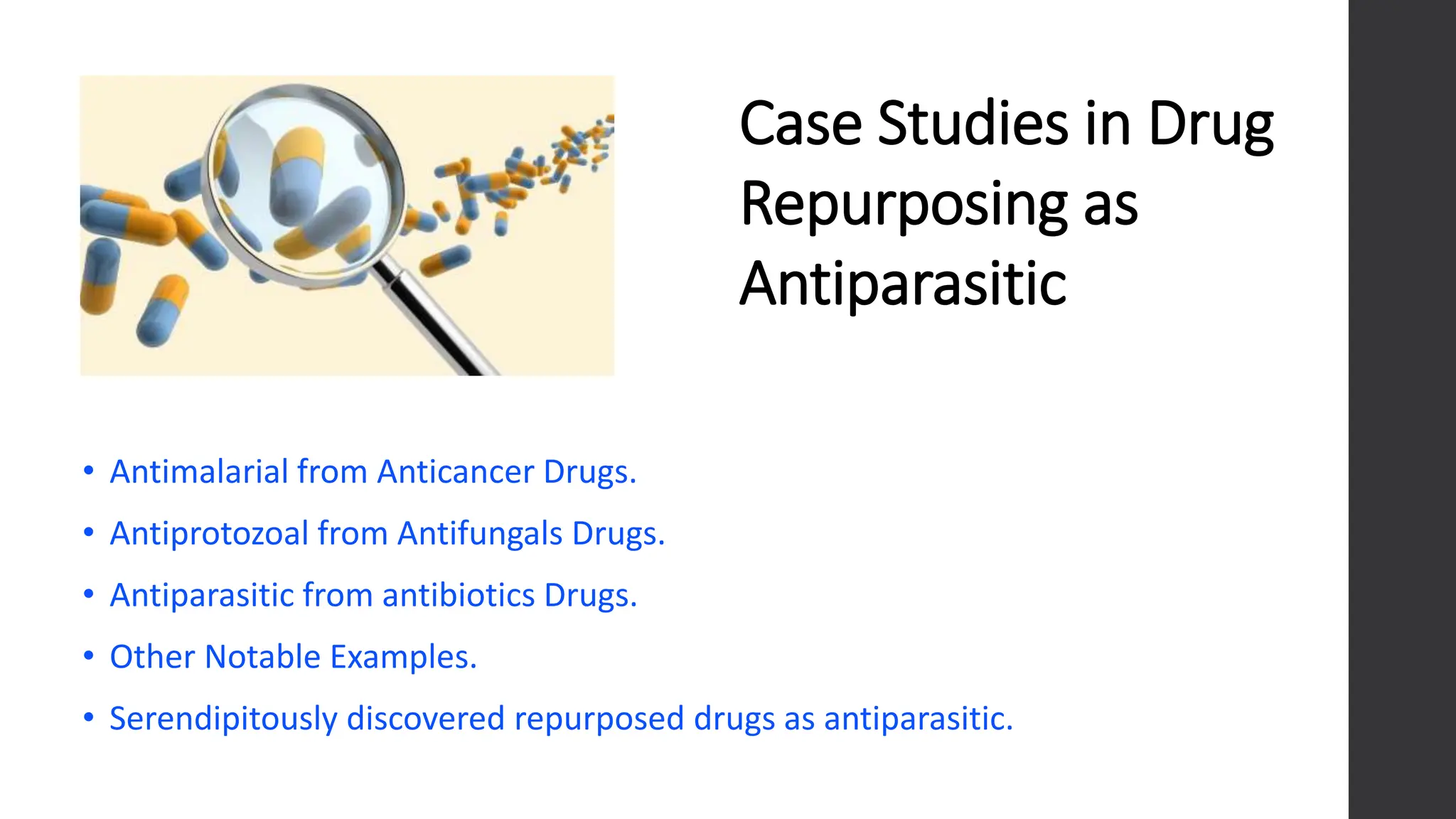 Repurposing drugs in treatment of parasitic infections..pptx