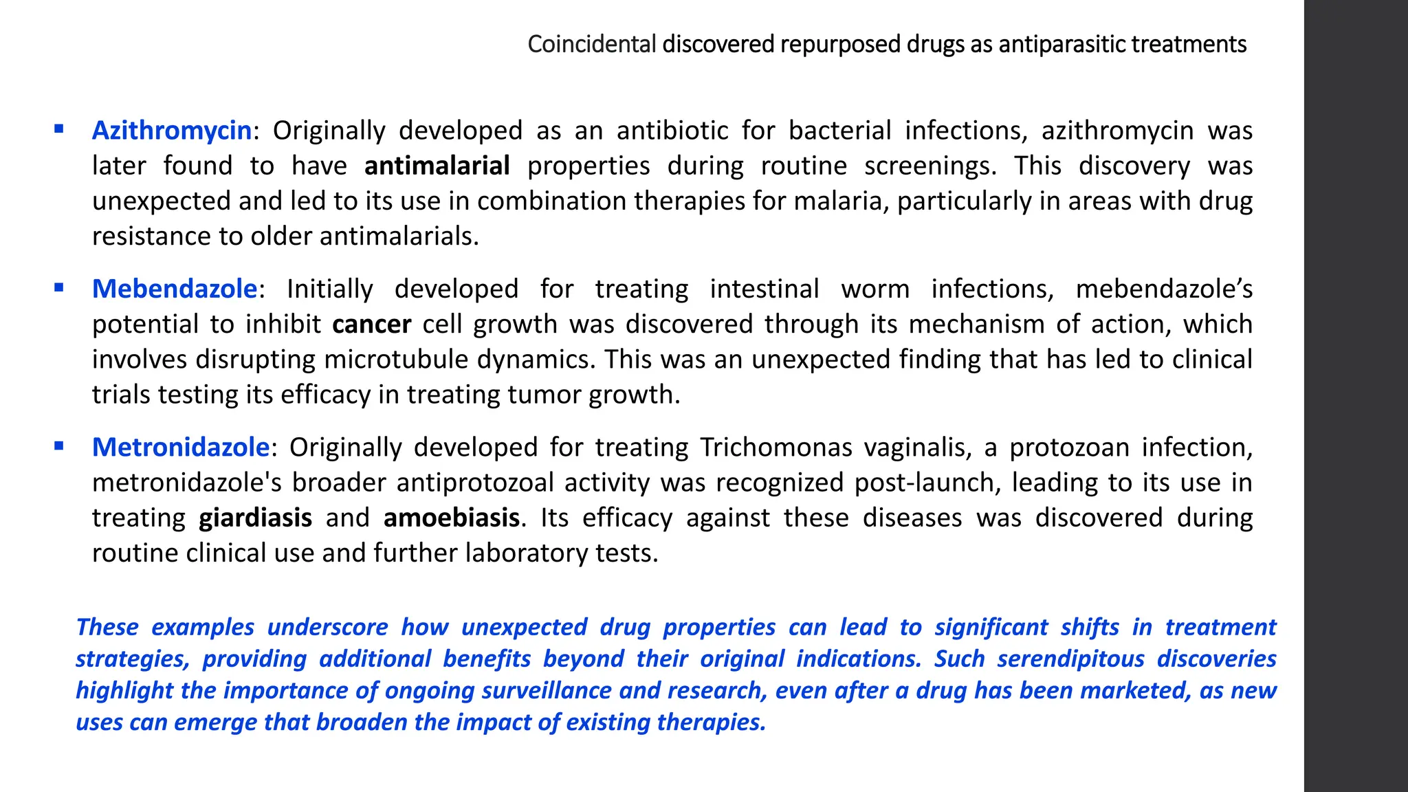 Repurposing drugs in treatment of parasitic infections..pptx