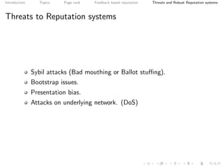 Reputation systems | PDF