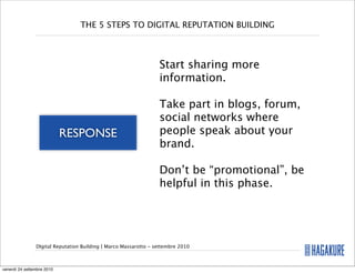 The 5 steps to Digital Reputation building | PPT