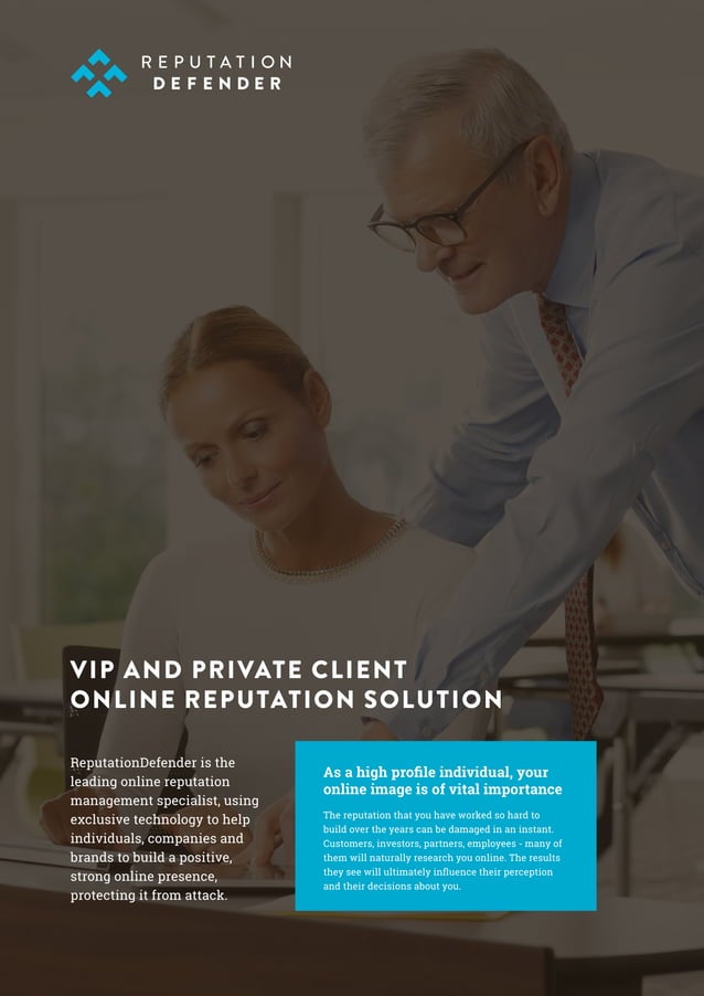 ReputationDefender - VIP Reputation Services | PDF