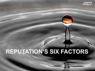 Reputation's six factors | PPT