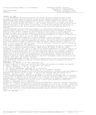 Ejemplo de Presupuesto Rep y Pintar ambas Puertas Derechas Chevrolet ...