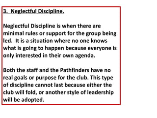 Understanding Pathfinders Discipline | PDF